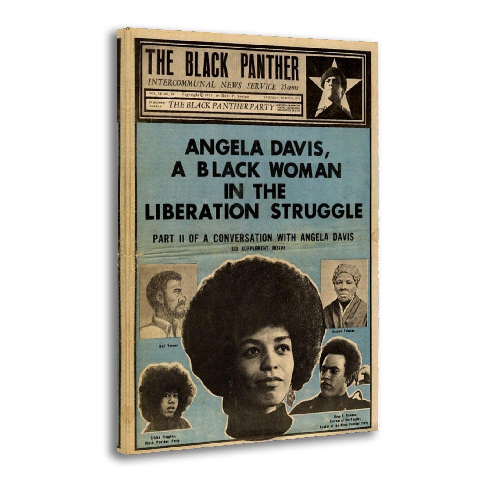 Angela Davis Black Panther Newspaper Poster, African American Civil ...