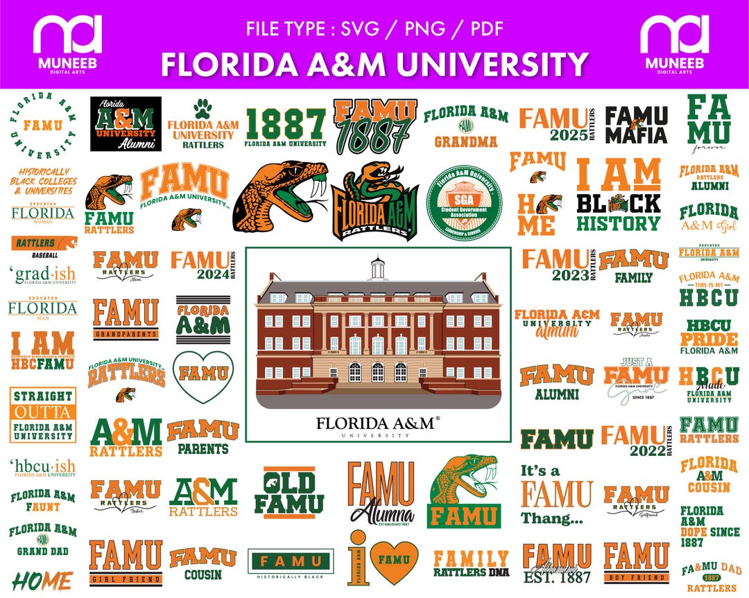 Hbcu Pride Florida A&M University Svg Bundle Florida Svg Rattlers Svg ...