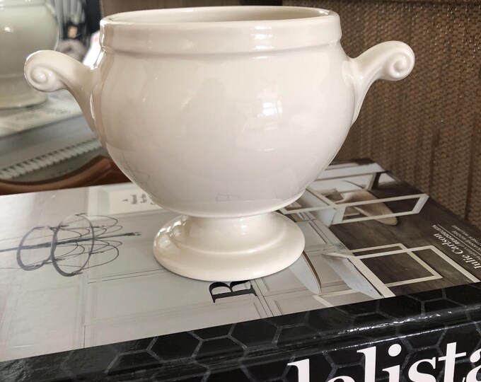 Vintage White Ironstone Small Tureen Compote Bowl Serving Vessel or ...