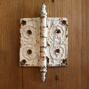 Antique Vintage Iron White Distressed Rustic Door Cabinet Hinge - Etsy