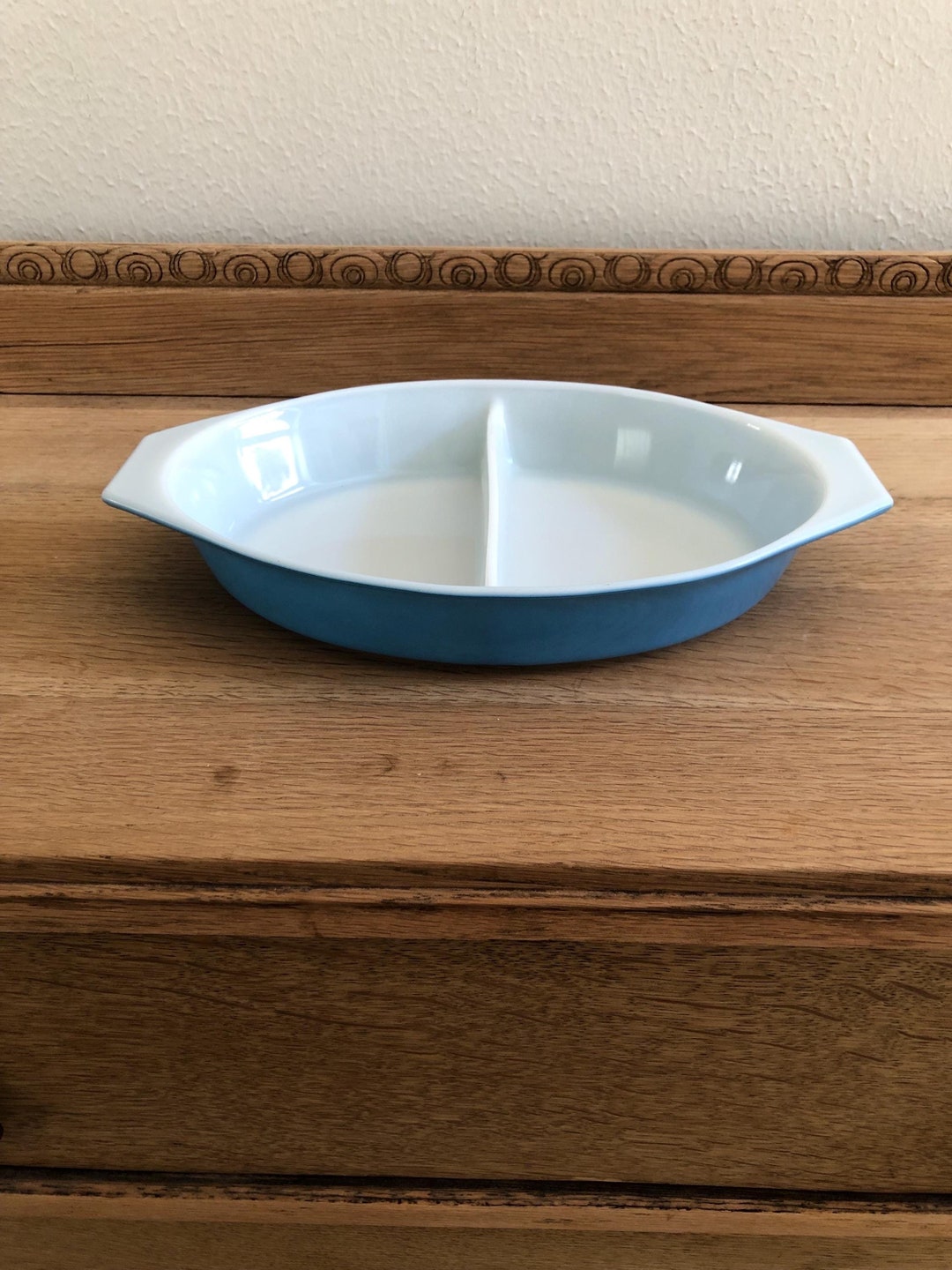 Vintage Pyrex Promotional Royal Blue Divided Baking Dish - Etsy