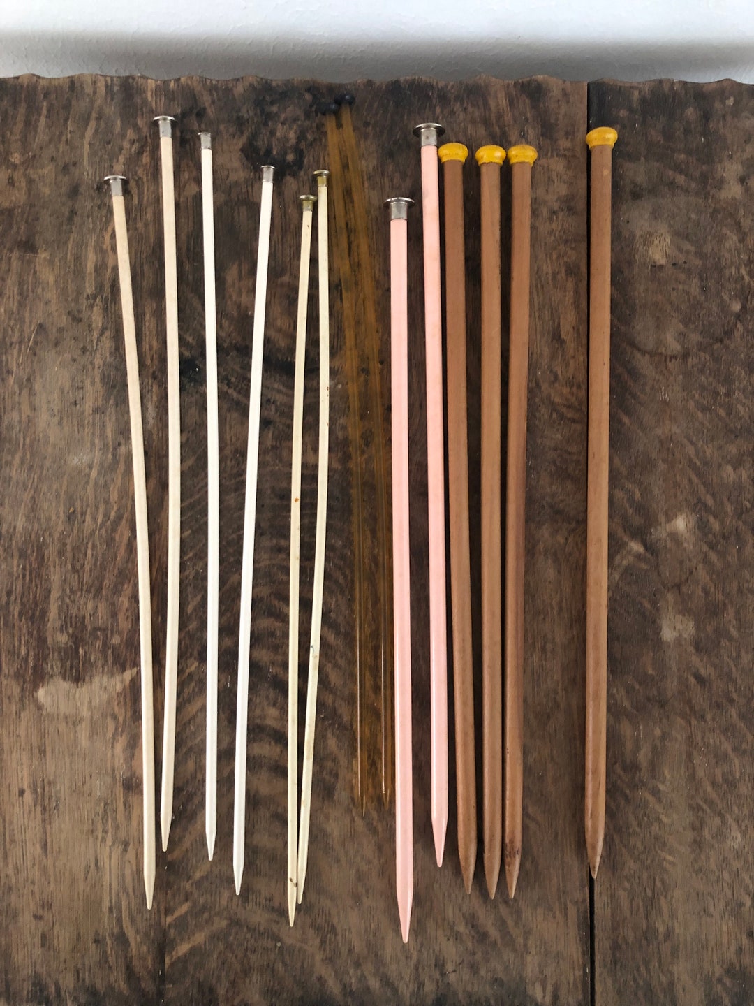 Vintage Collection of Various Old Knitting Needles Curated Great Look ...