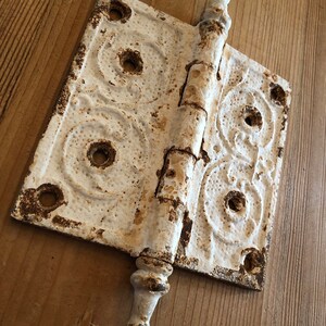 Antique Vintage Iron White Distressed Rustic Door Cabinet Hinge - Etsy