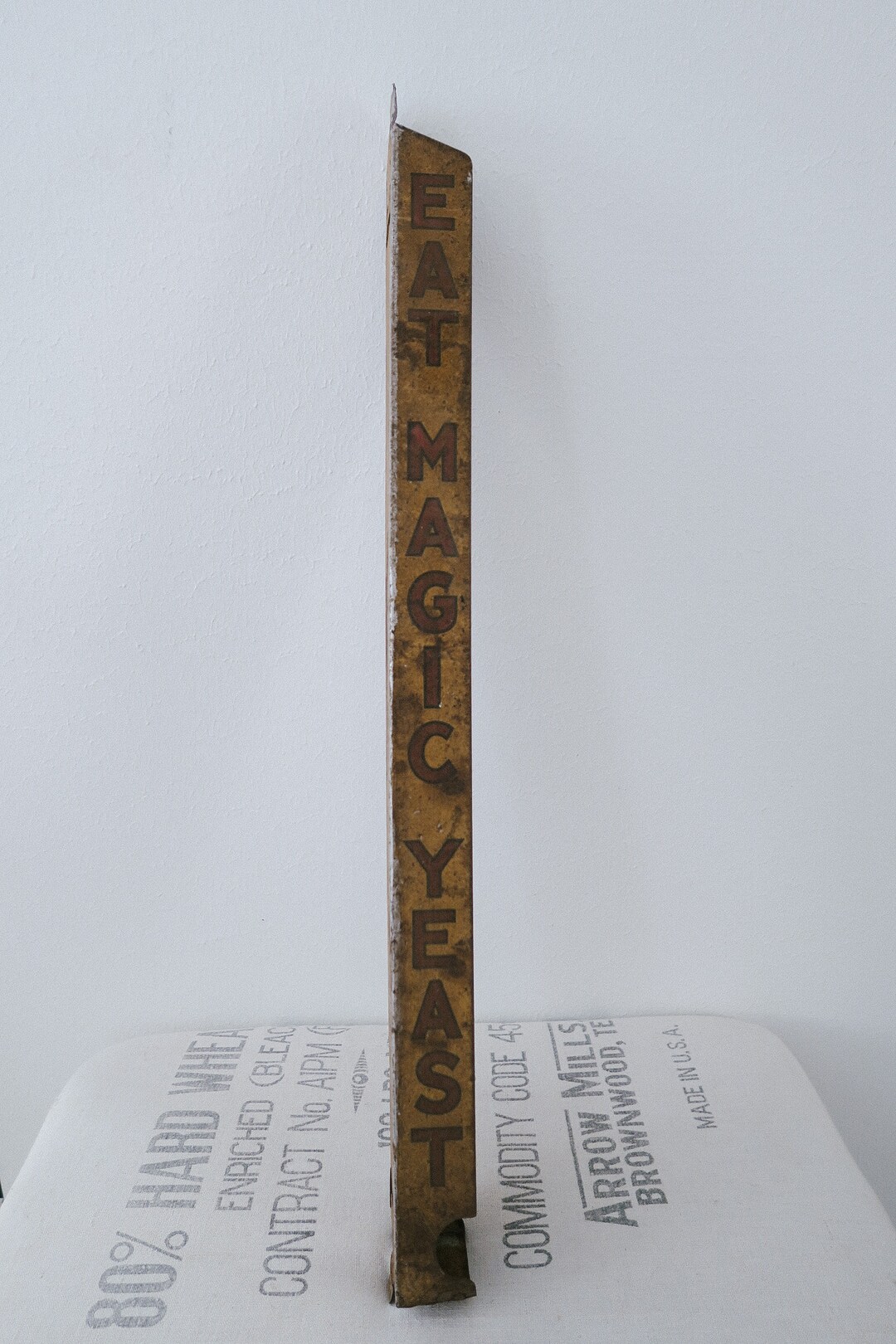 Vintage Rustic Metal Eat Magic Yeast Box Package Store Display ...