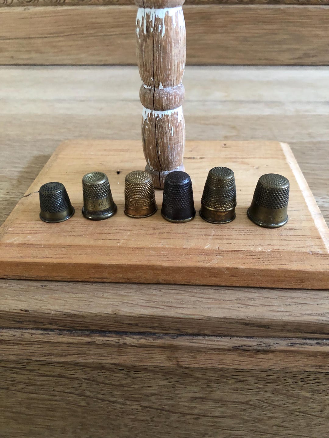 Vintage Brass Sewing Thumb Thimbles Various Styles Set of 6 - Etsy