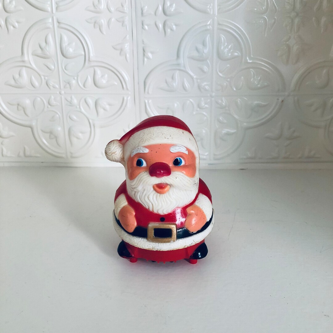 Vintage Hard Plastic Fun World Inc. Mechanical Santa Toy - Etsy