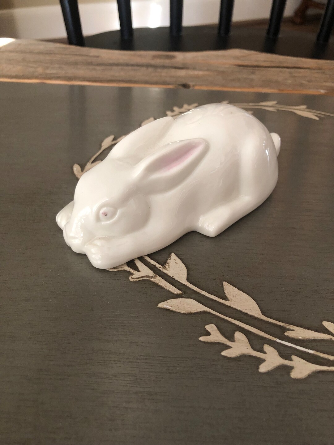 Belleek Vintage Bunny Rabbit Figurine White Fine Porcelain Hand Painted ...