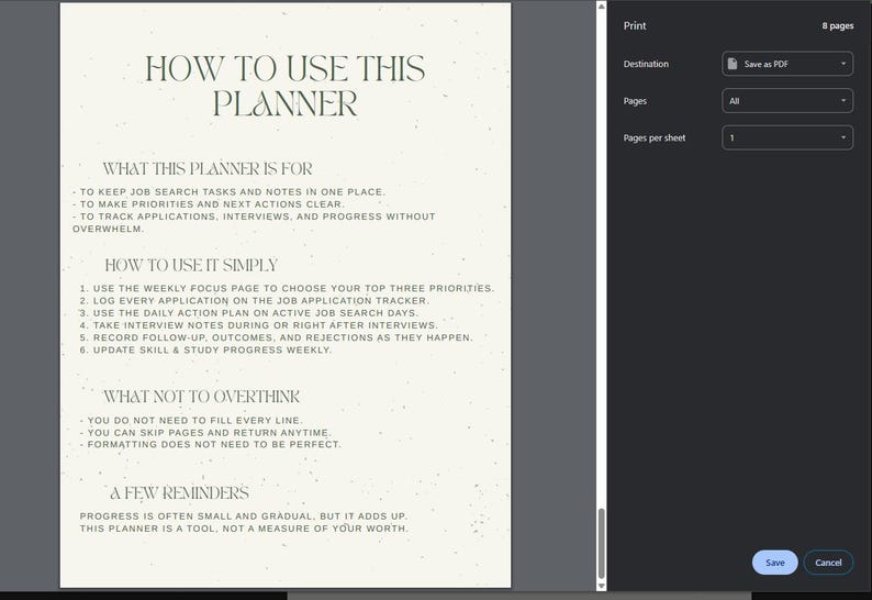Job Search Planner Printable | Job Application Tracker | Interview ...