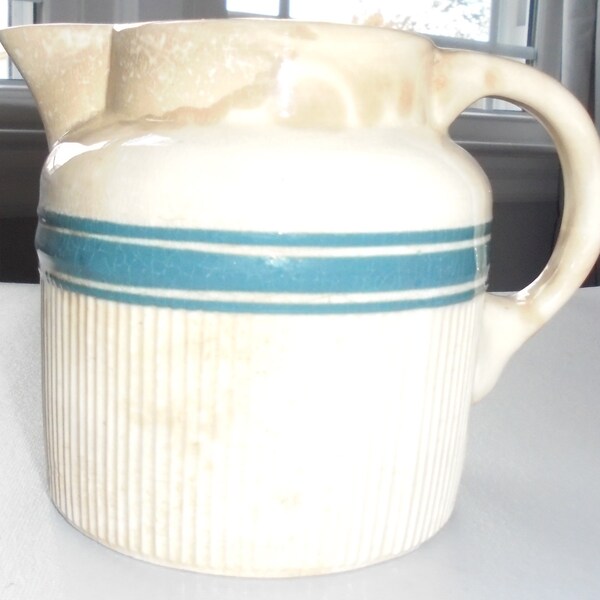 Yellow Ware Pitcher - Etsy