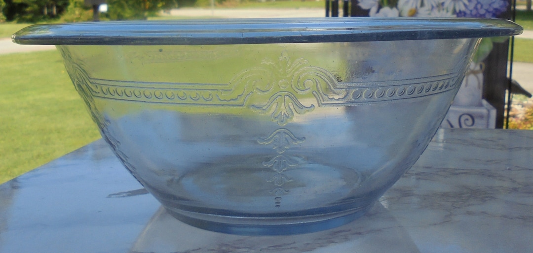 Vintage Fire King Blue Philbe Rolled Edge Mixing Bowl - Etsy
