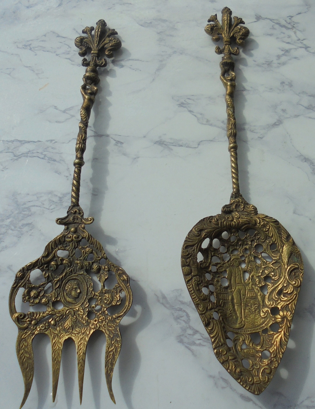 Vintage Collectible Italian Spoon and Fork - Etsy