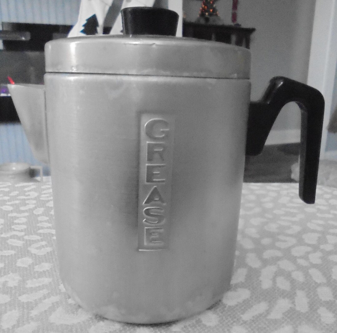 Aluminum Grease Container With Handle and Lid - Etsy
