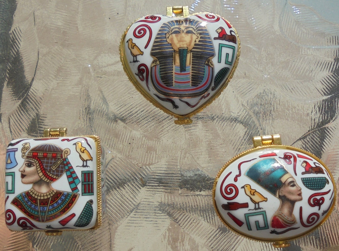 Three Beautiful Egyptian Trinket Boxes, Made in Egypt - Etsy