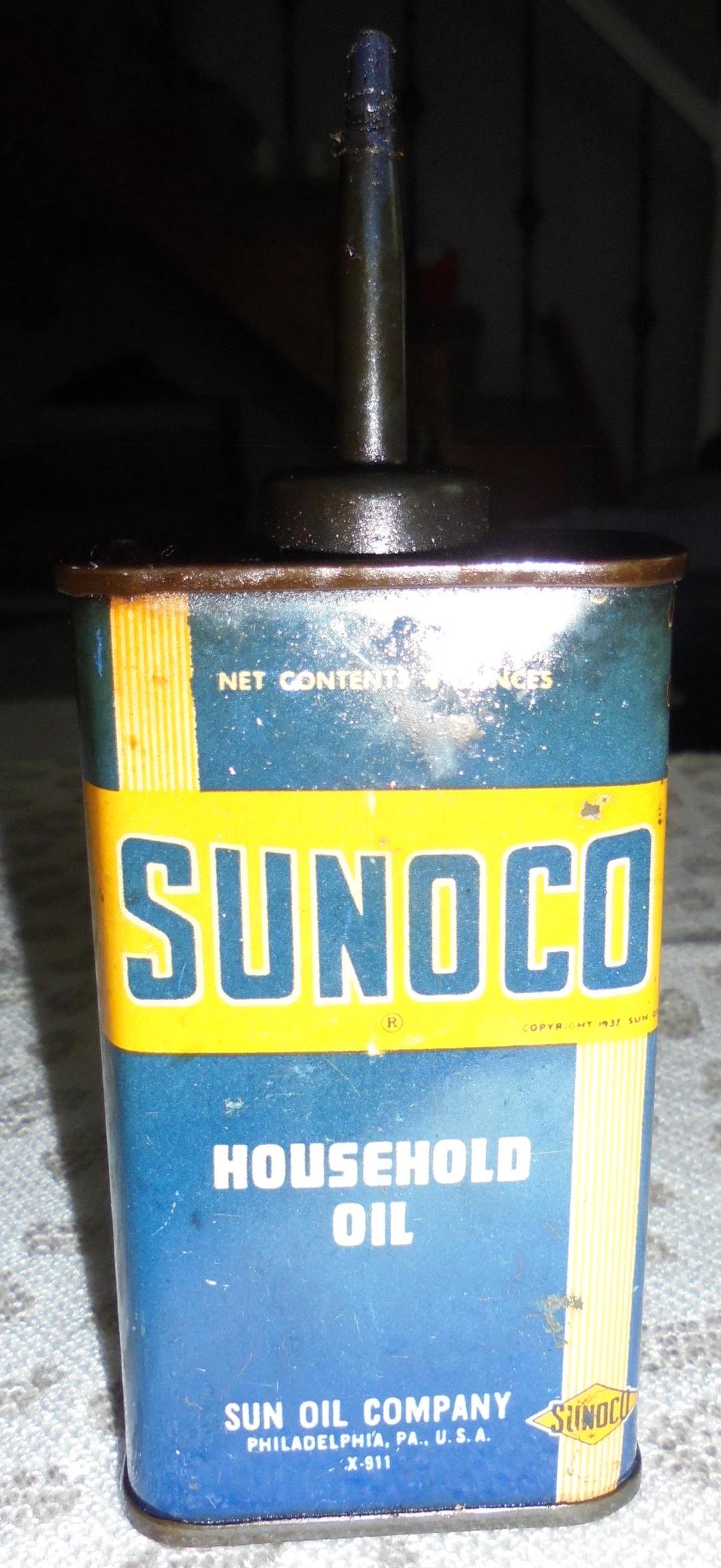 Very Old Sunoco Household Oil Tin Can ( 4 Oz.) - Etsy
