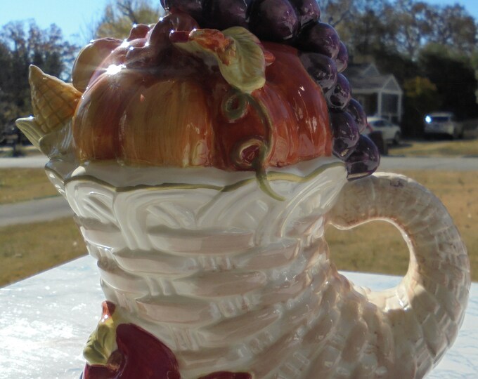 Cornucopia Thanksgiving Tea Pot/coffee Pot, From Cracker Barrell - Etsy