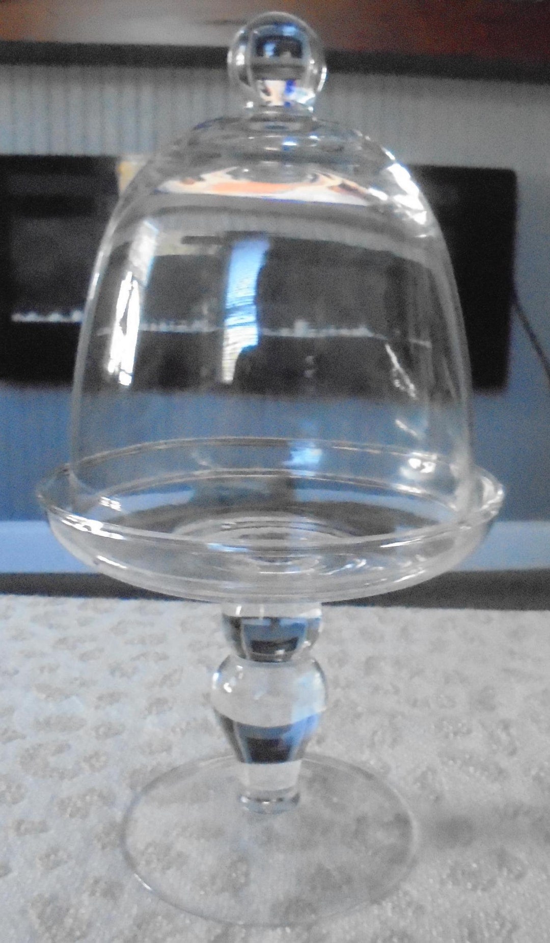 Vintage Mini Glass Cake Stand - Etsy