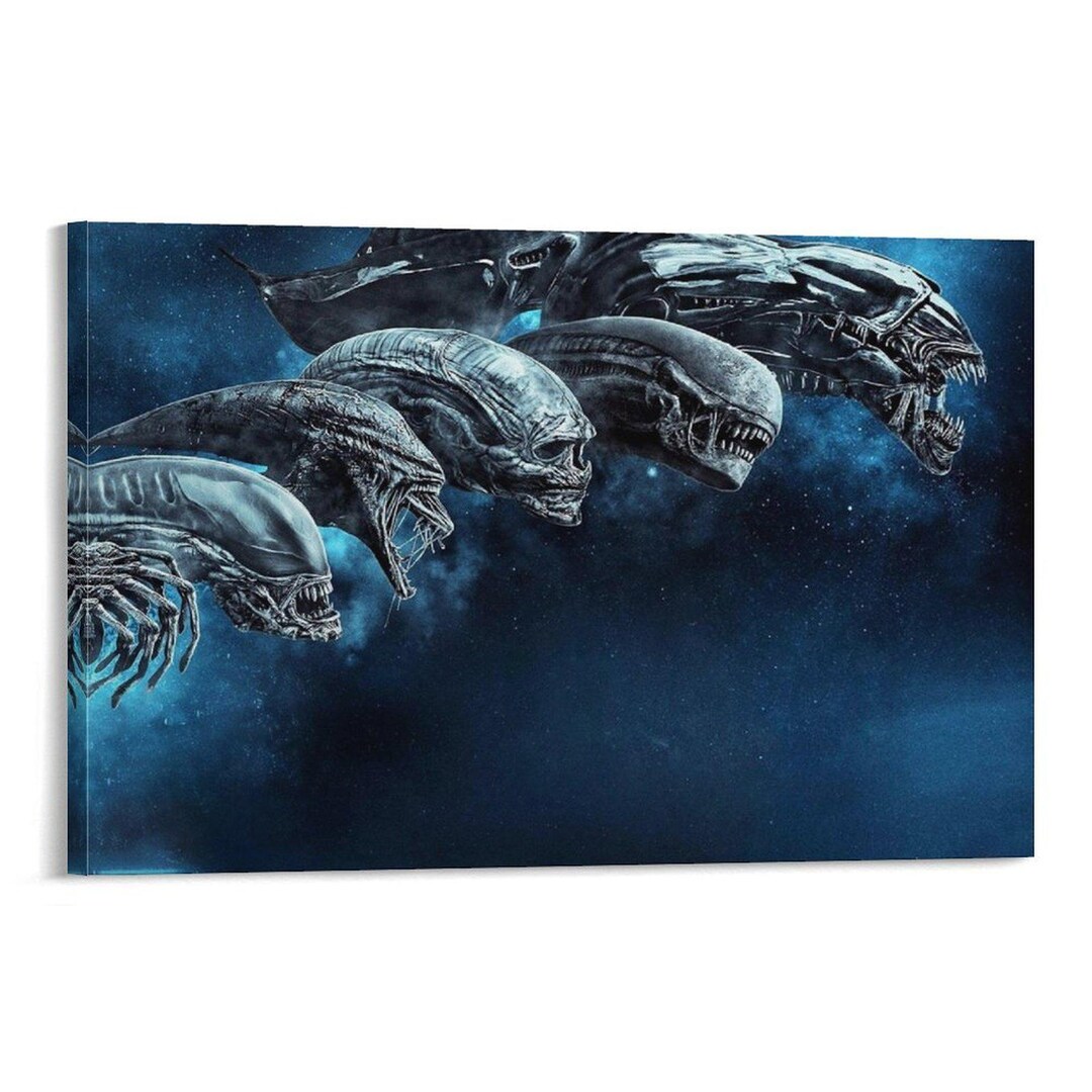 Alien Xenomorph Wall Art Picture Painting Poster Canvas Print Artworks ...