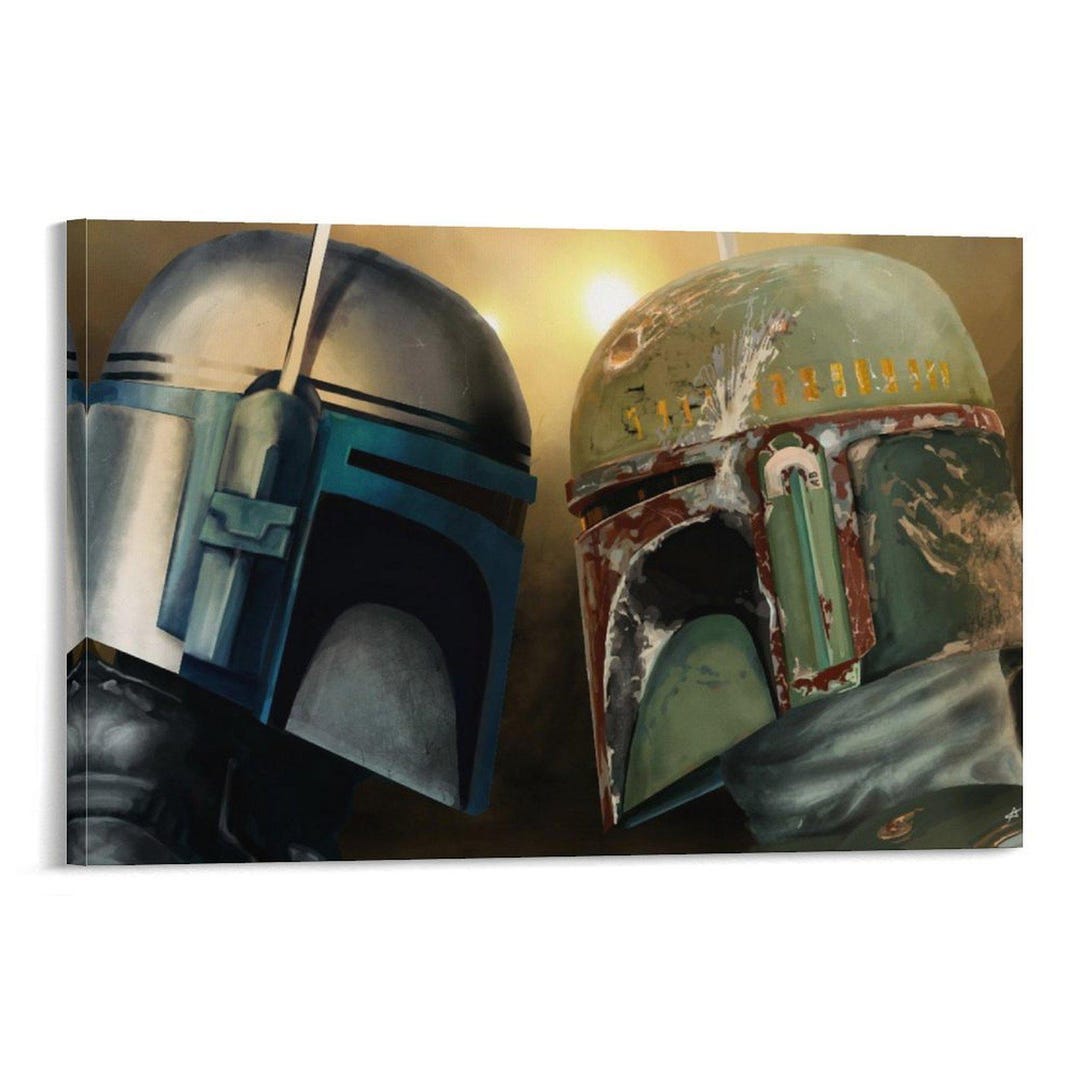 Jango Fett Boba Fett Wall Art Picture Painting Poster Canvas Print ...
