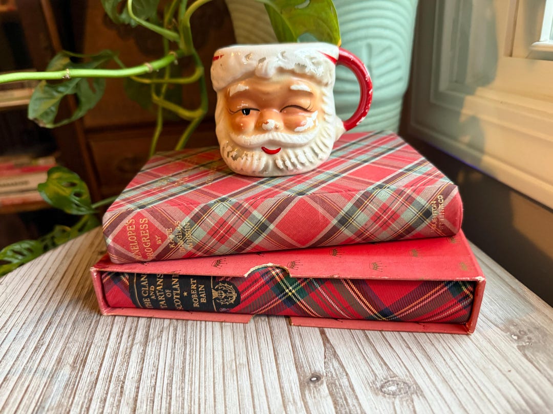 Pair- Vintage Plaid- Tartan Books- Penelope's Progress 1899- the Clans ...