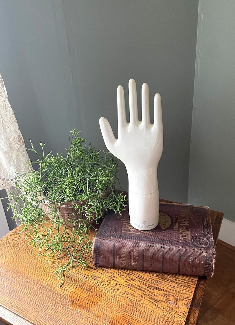 Vintage Porcelain Hand/ Glove Mold- Hand Display- Jewelry Display ...