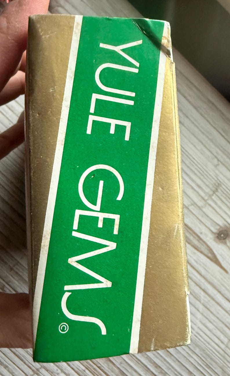 Vintage NOS Yule Gems by Bradford- Midcentury Plastic Jewel Ornaments ...