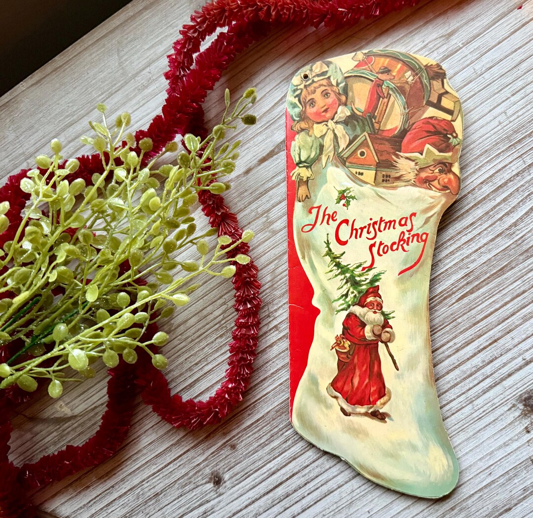 Vintage 1980 "the Christmas Stocking" Figural Children's Christmas Book ...