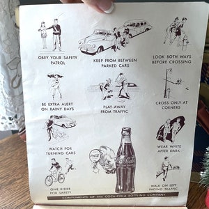 Vintage 1949 Coca- Cola Safety Abc's Advertising Writing Table- Sprite ...
