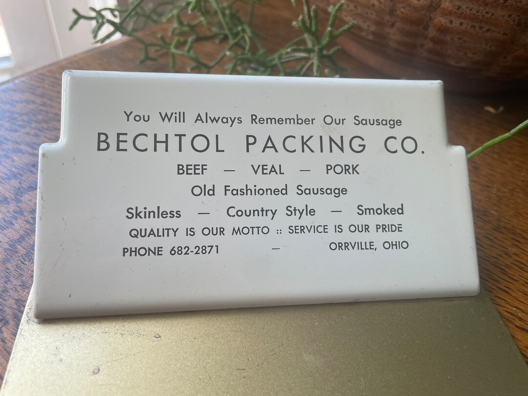 Vintage Meat Packing Advertising Clipboard- Vintage Orrville, Ohio ...