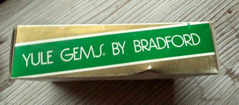 Vintage NOS Yule Gems by Bradford- Midcentury Plastic Jewel Ornaments ...