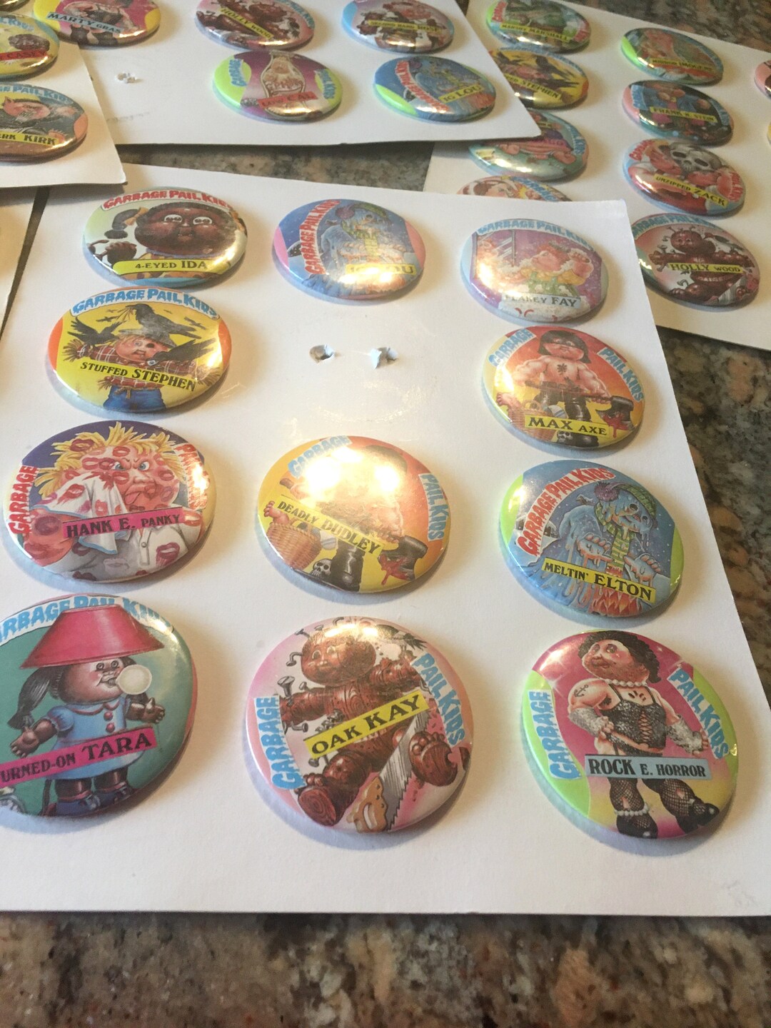 Vintage 1980's Garbage Pail Kids Pin/ Buttons- Fun Throwback Pins- 80's ...