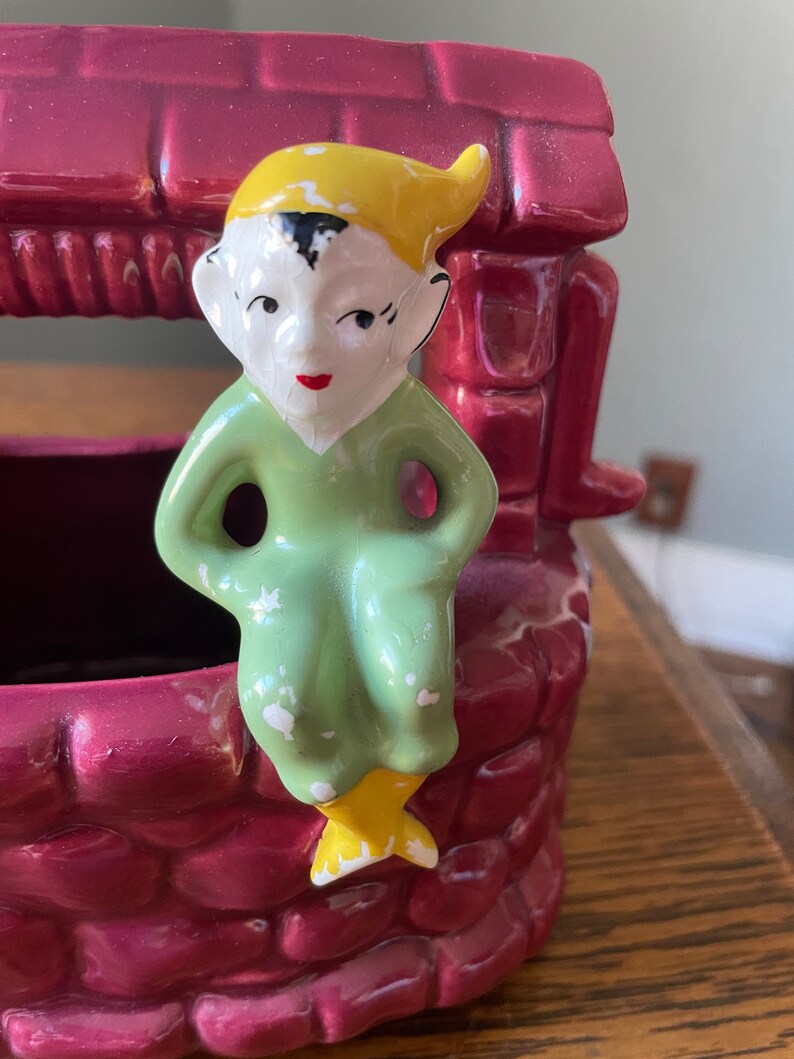 Vintage Ceramic Elf Indoor Planters- Kitsch Mid Century Elf Decor- Elf ...