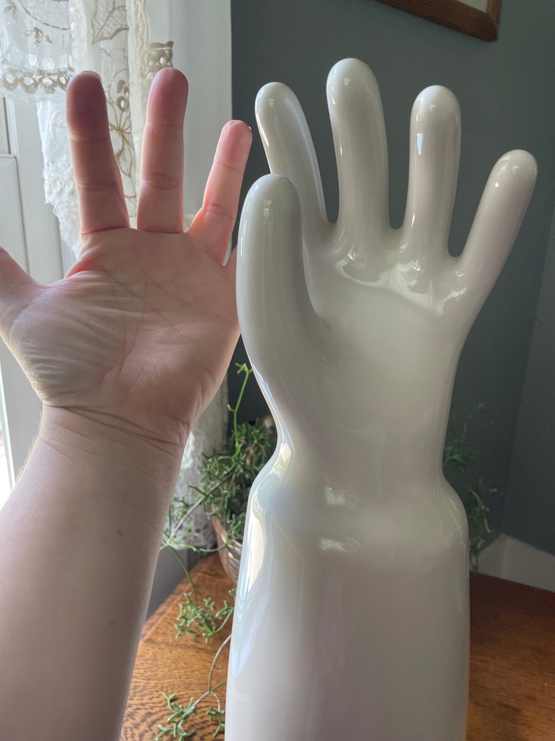 Vintage Extra- Large 22'' Porcelain Industrial Rubber Glove Mold ...