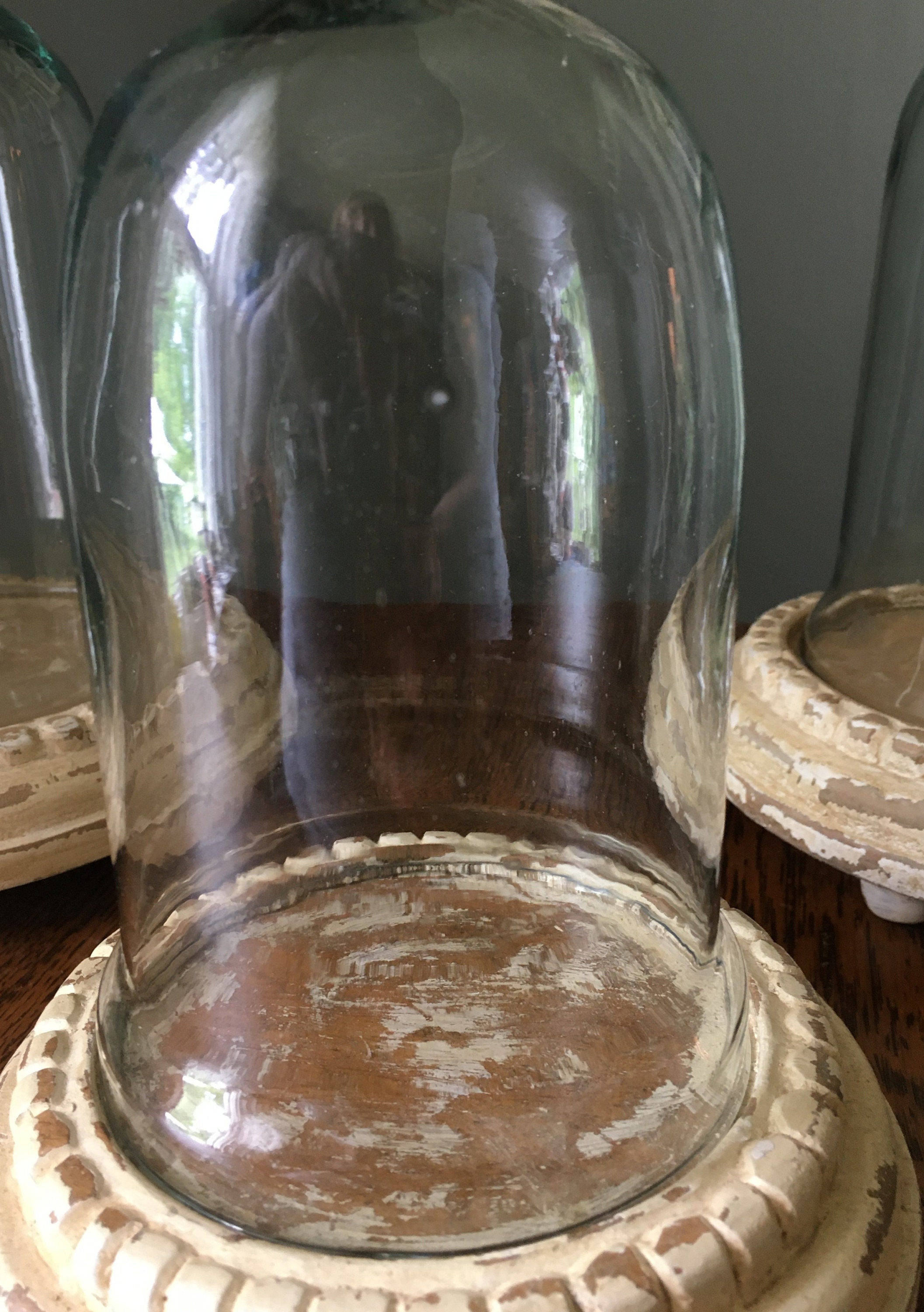 Vintage Glass Cloche / Glass Dome / Wood Base Bell Jar | Etsy