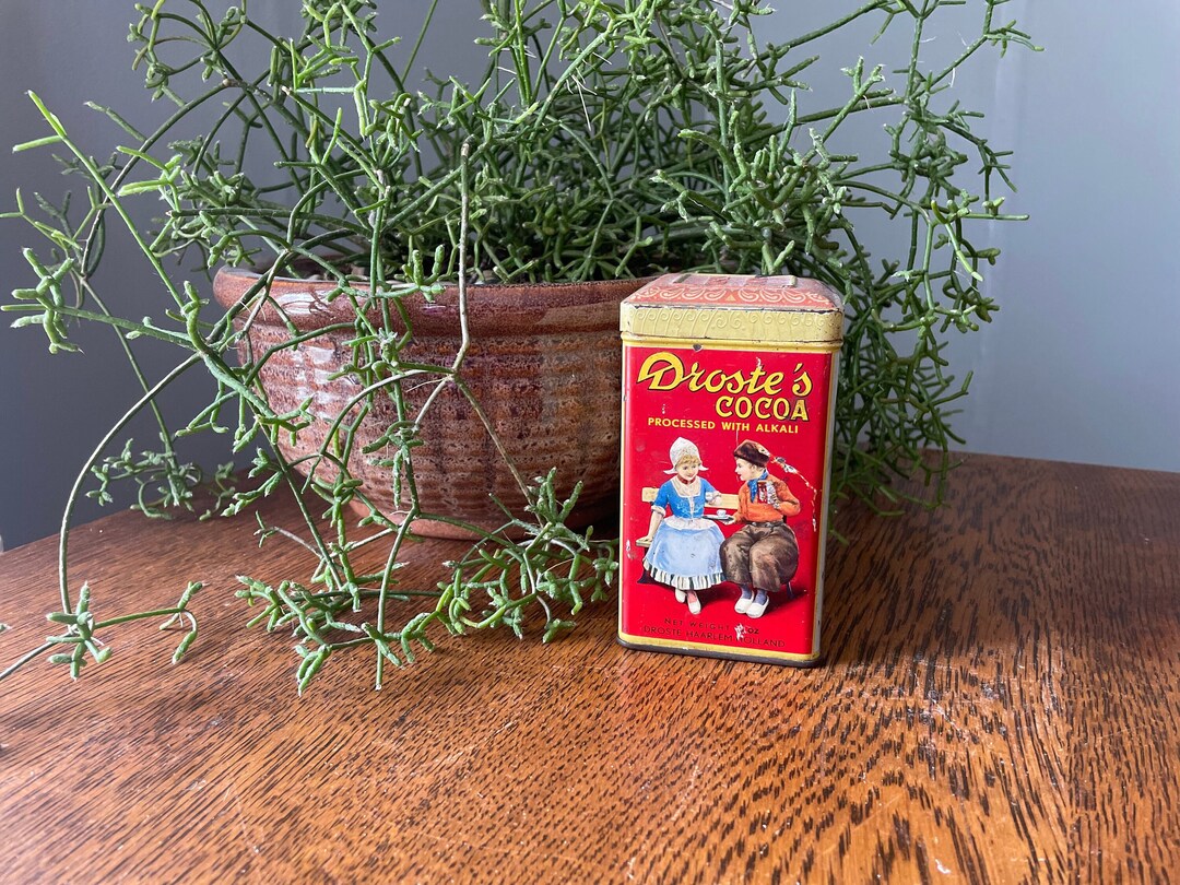 Vintage Droste's Cocoa Tin- Hot Cocoa Tin- Winter Decor- Vintage ...