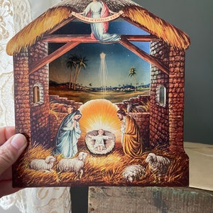 Vintage Cardboard- Paper Nativity Scene- Shrine of St. Anthony ...