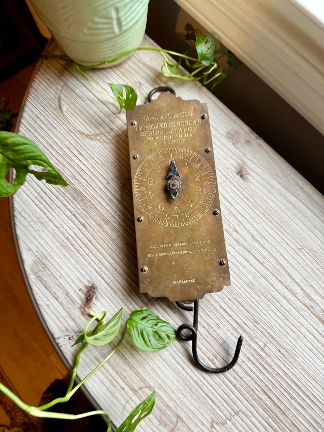 Vintage Sargent & Co's Brass Spring Scale- 30 Lbs Brass Scale- Vintage ...