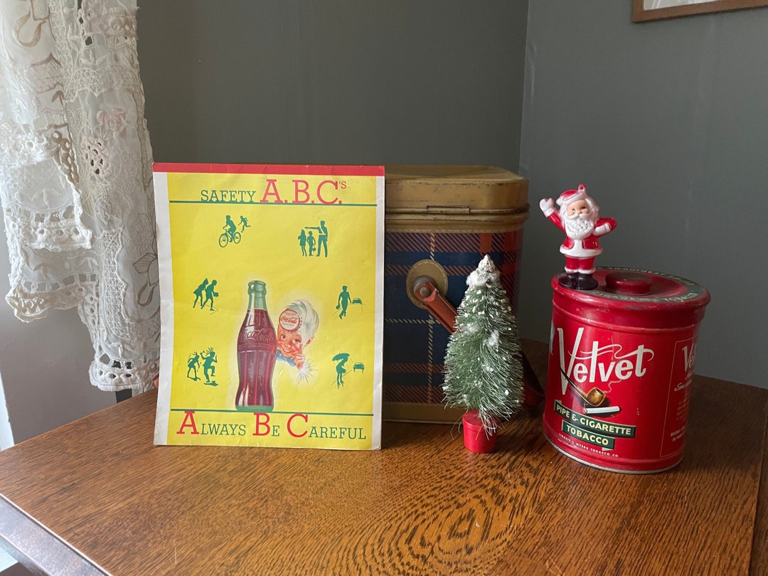 Vintage 1949 Coca- Cola Safety Abc's Advertising Writing Table- Sprite ...