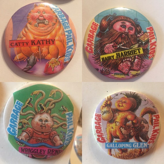 Vintage 1980's Garbage Pail Kids Pin/ Buttons Fun | Etsy