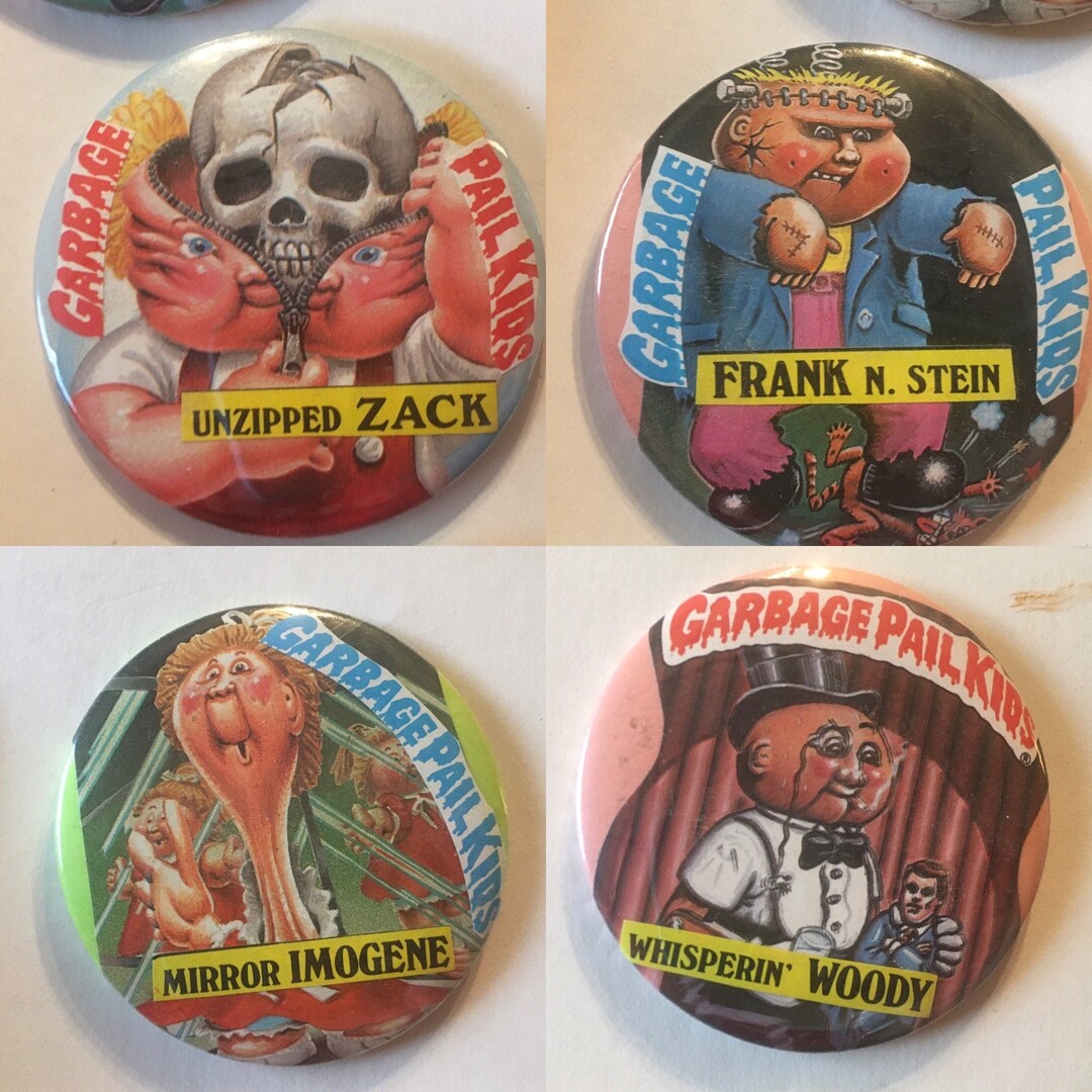 Vintage 1980's Garbage Pail Kids Pin/ Buttons- Fun Throwback Pins- 80's ...