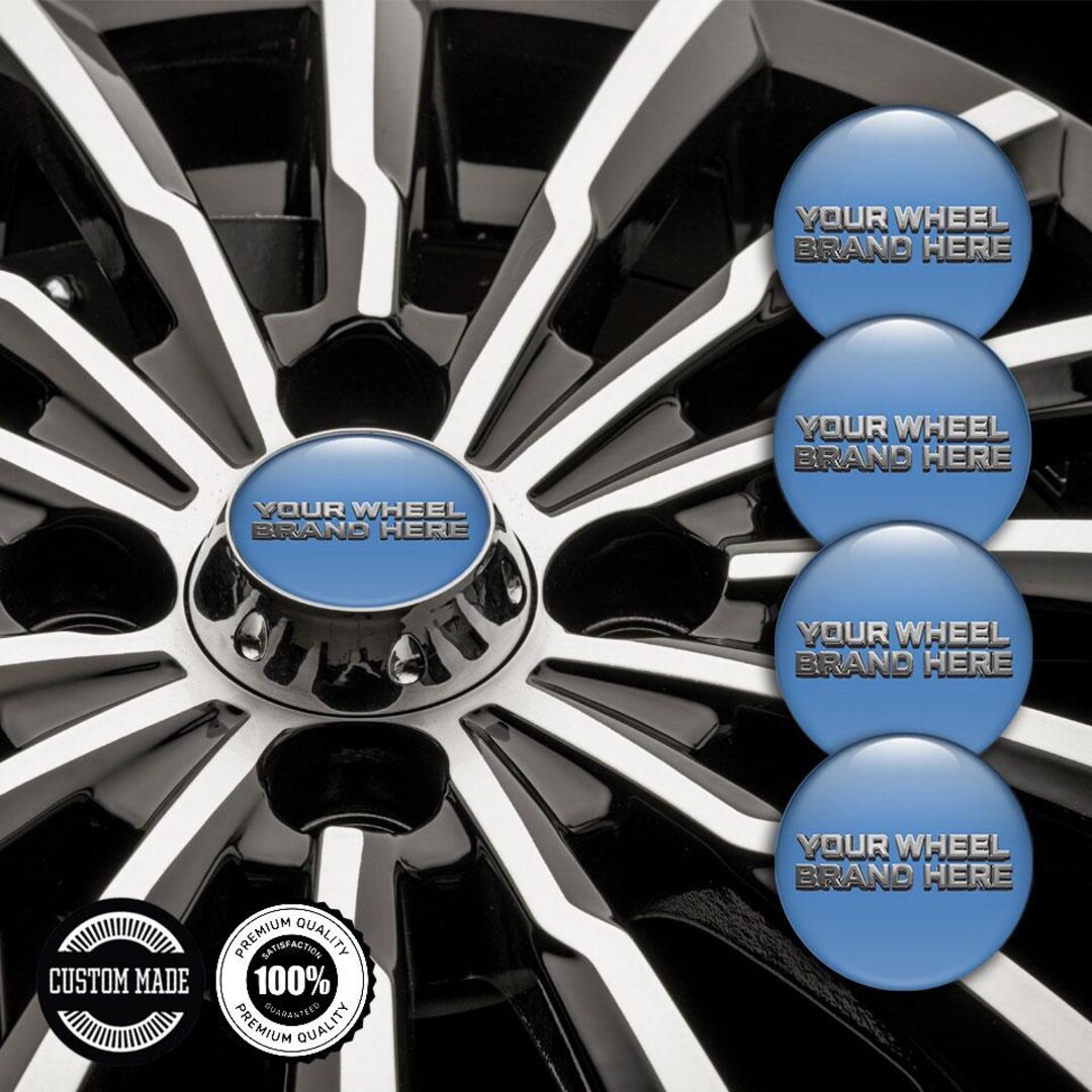 3D Resin Hubcap Stickers Custom Replacement Wheel Center Decals Set of ...