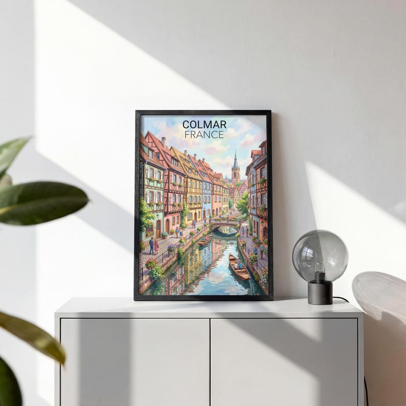 Colmar France Poster | Colorful Canal Town Print - Etsy UK