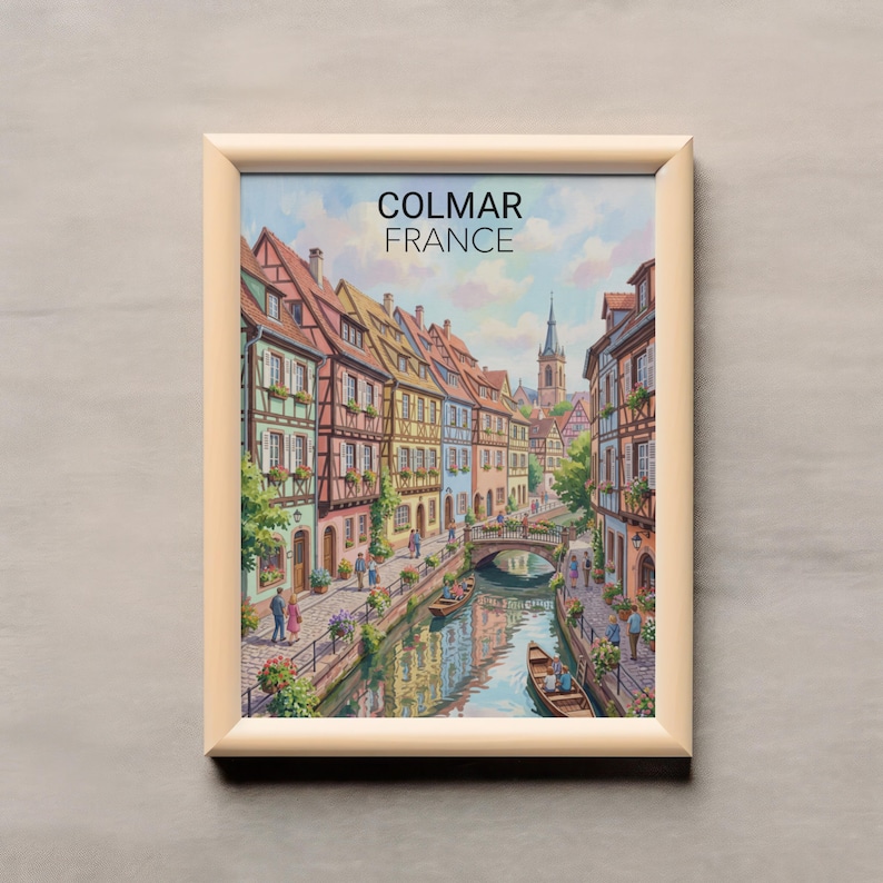 Colmar France Poster | Colorful Canal Town Print - Etsy UK