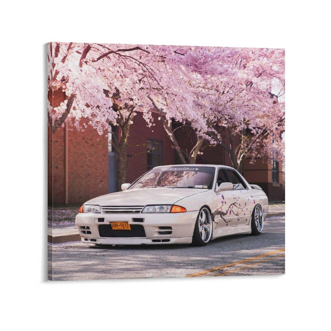 Car Poster JDM Cherry Blossoms Poster Wall Art Picture Painting Poster ...