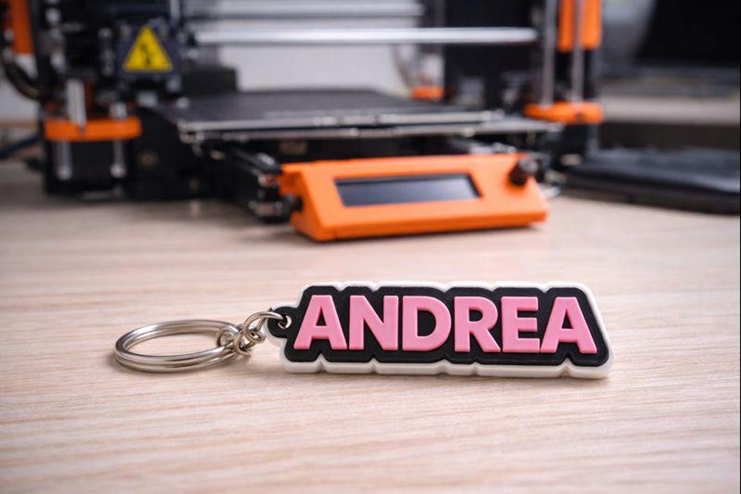 Personalized Name Keychain in 4 Colors | 3D Printed Custom Keychain ...