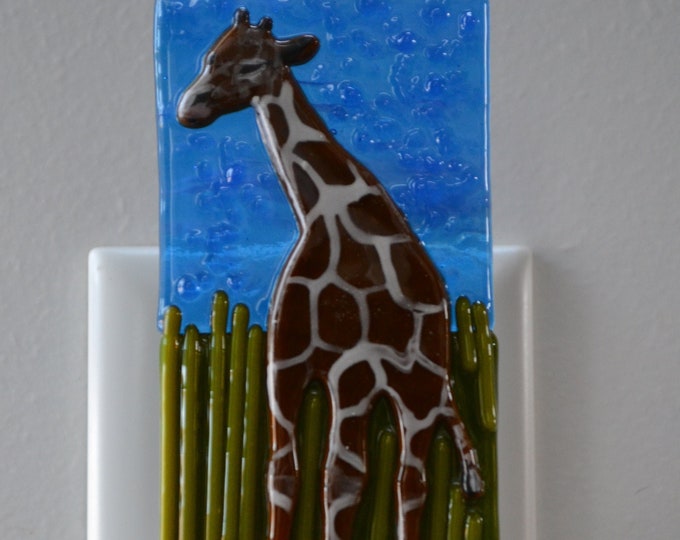 Giraffe Fused Glass Night Light - Etsy