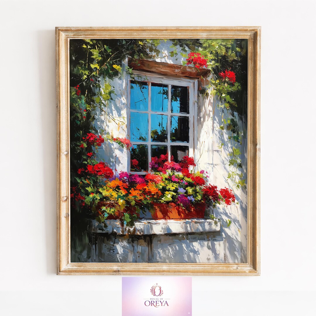 Cottagecore Sunlit Window Printable - Rustic Farmhouse Wall Art With ...