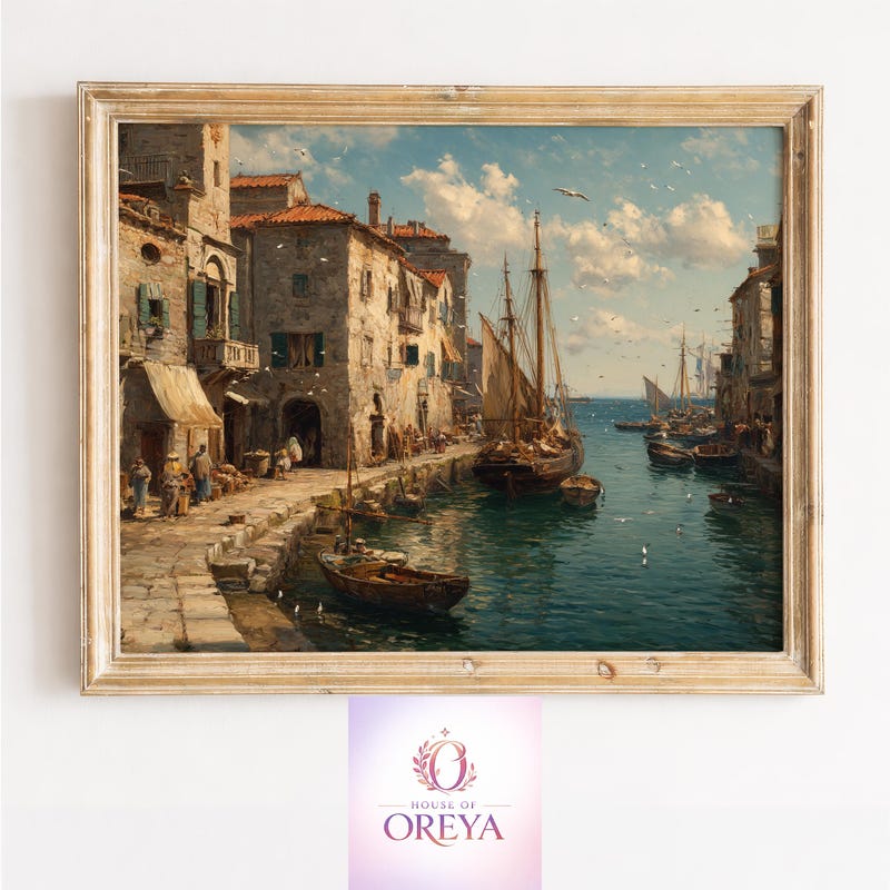 Classic Port Scene - Etsy