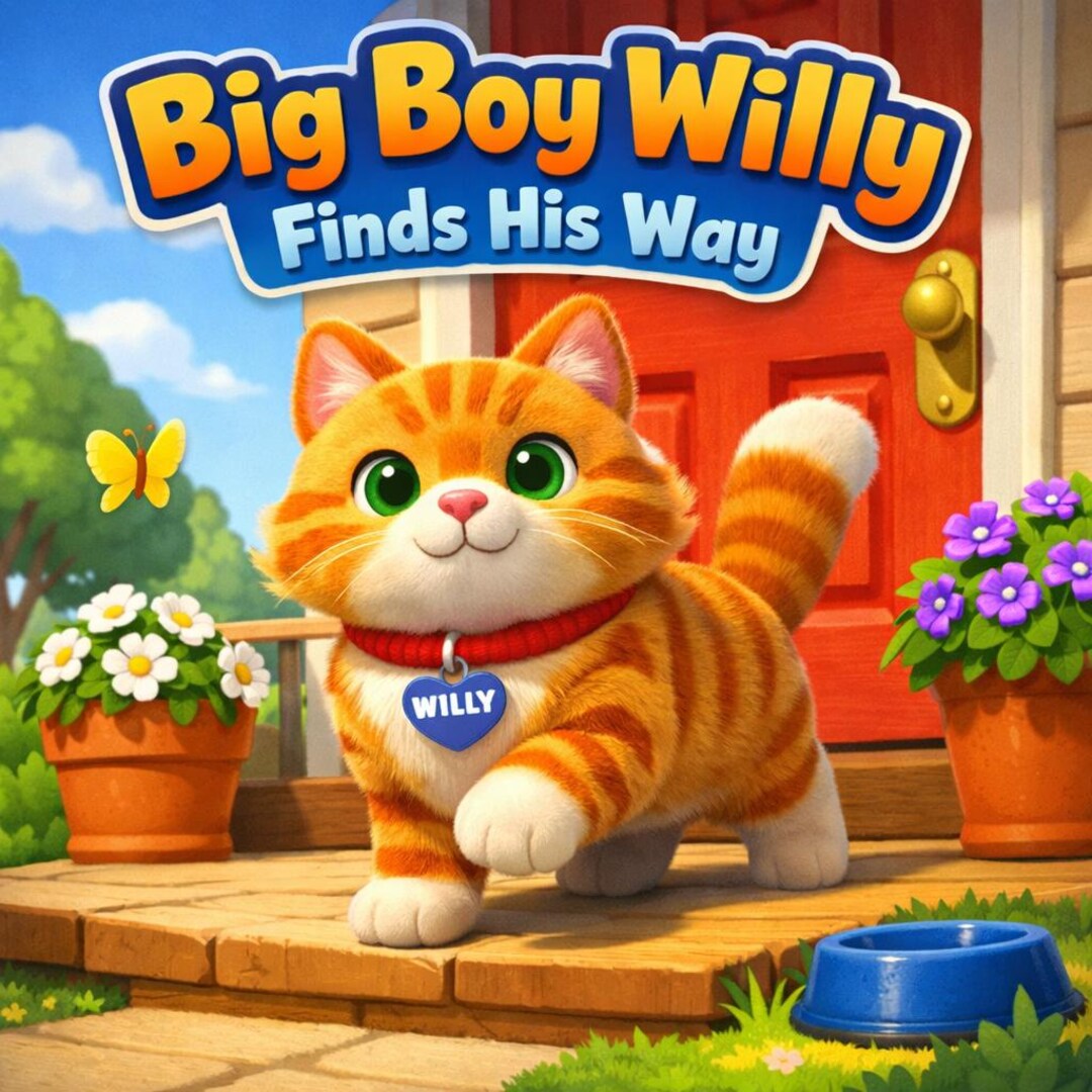 Big Boy Willy Finds His Way | Lost Kitty Story | Printable Kids Book - Etsy