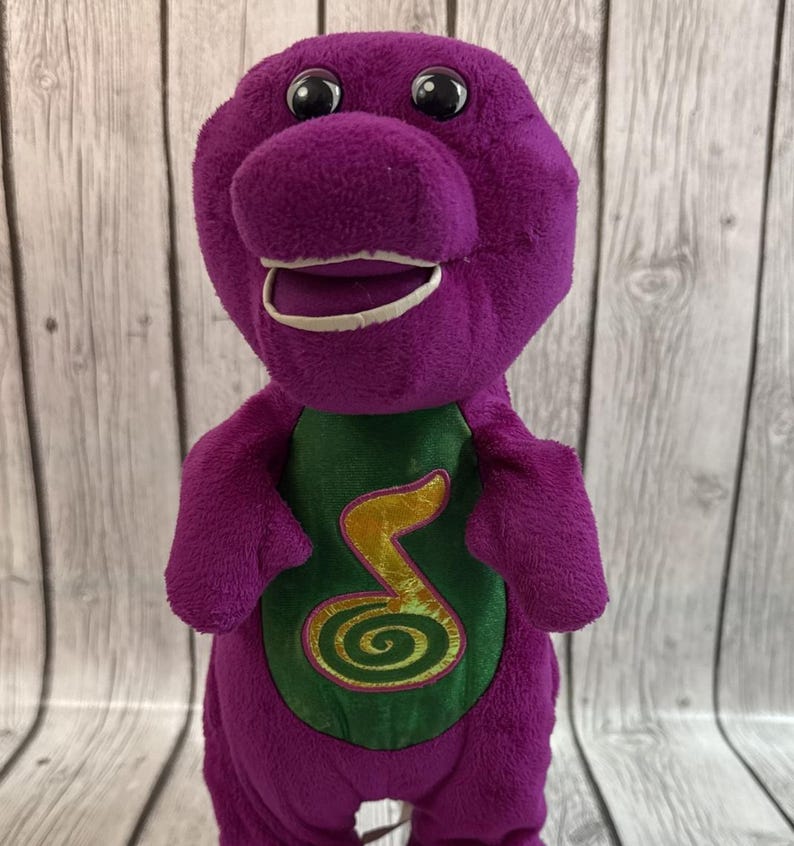 Vintage 2002 Dino Dance Barney Plush Fisher-price Talking Toy Working ...
