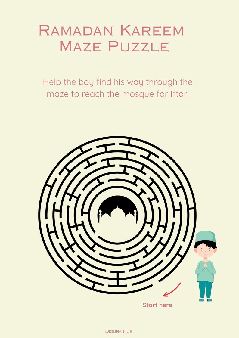Ramadan Kids Activity Book | Islamic Coloring, Mazes, Word Search (PDF ...